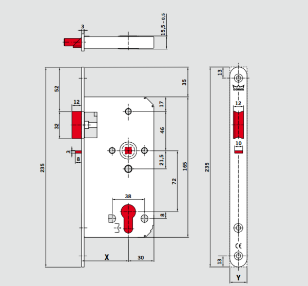 Dormakaba 392 Nightlatch Anti-Thrust - Polyware Pte Ltd