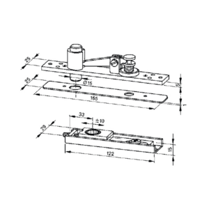 Dorma 8066 Adjustable Top Centre - Polyware Pte Ltd