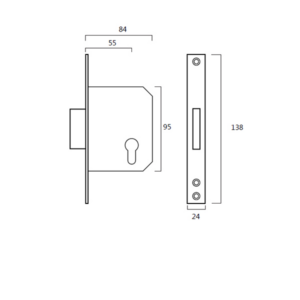 Dormakaba 208 Mortise Dead Lock - Polyware Pte Ltd