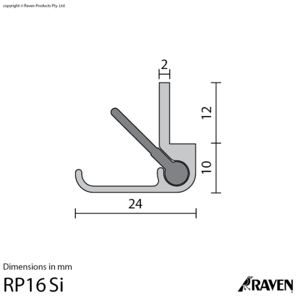 Raven RP16Si Astragal Meeting Stile Seal - Polyware Pte Ltd