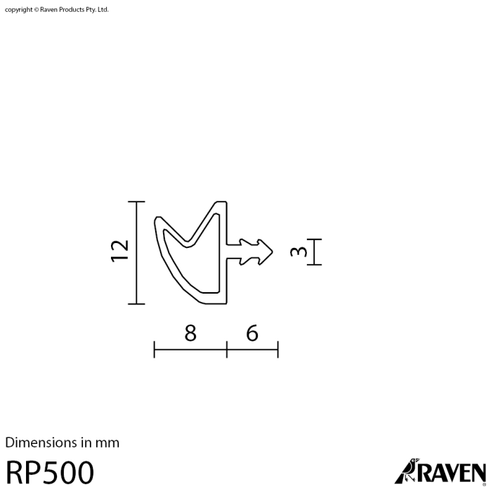 Raven RP500 Silicon Weather Strip - Polyware Pte Ltd