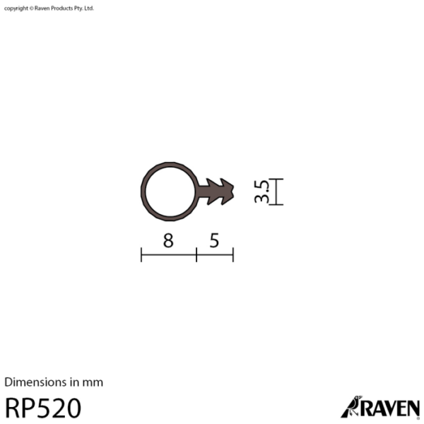 Raven RP520 Silicon Weather Strip - Polyware Pte Ltd