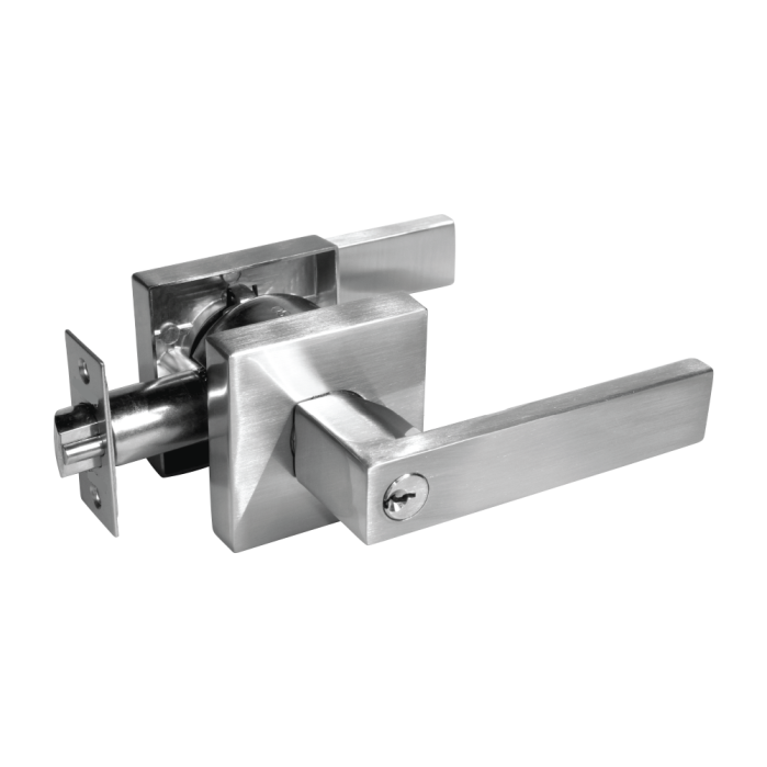 Stainless Steel Rectangular Tubed Tubular Lever Lock - Polyware Pte Ltd