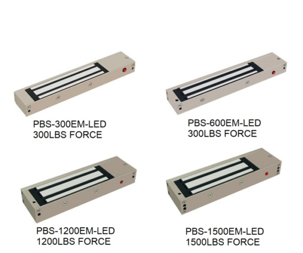 PBS Indoor Single LED Electromagnetic Lock - Polyware Pte Ltd