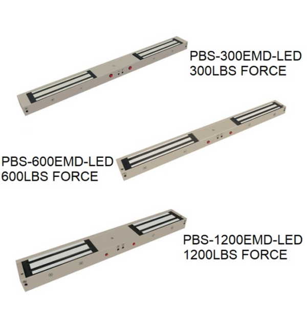 PBS Indoor Double LED Electromagnetic Lock - Polyware Pte Ltd