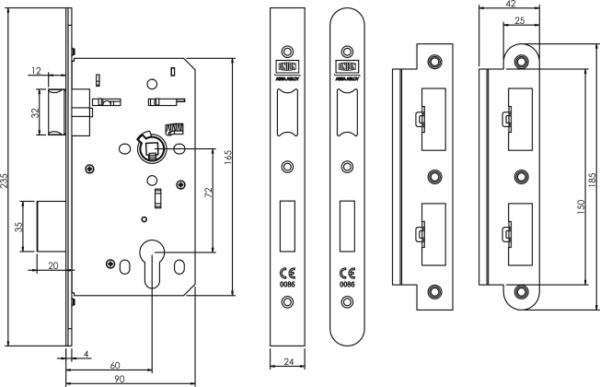 Union HD72 Heavy Duty Euro Profile Lockcases - Polyware Pte Ltd