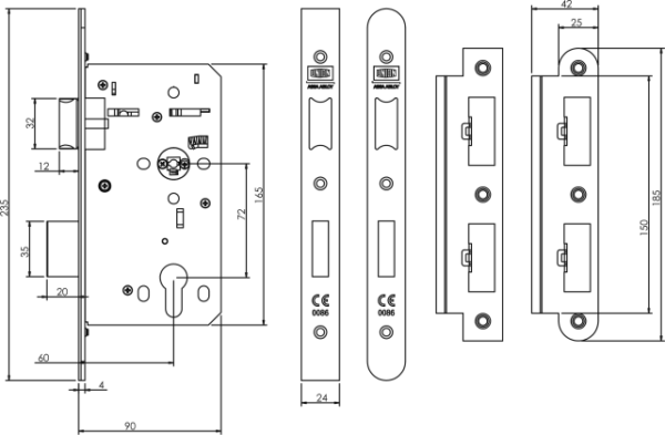 Union HD72 Heavy Duty Euro Profile Lockcases - Polyware Pte Ltd