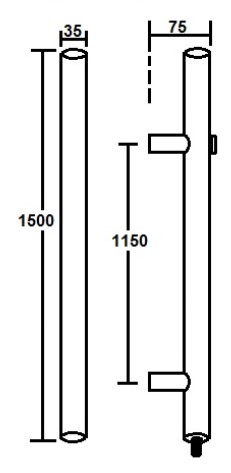 PBS Singapore Stainless Steel Lock H Pull Handle - Polyware Pte Ltd