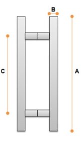 PBS Singapore Stainless Steel Round H Pull Handle - Polyware Pte Ltd